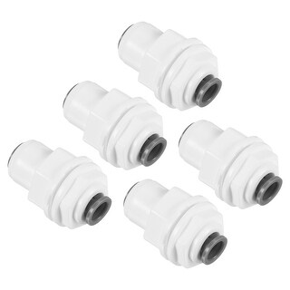 Push to Connect Bulkhead Fittings Straight Water Line Fitting White ...