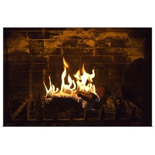 "Fire in a fireplace" Poster Print - Multi - Bed Bath & Beyond - 16493883