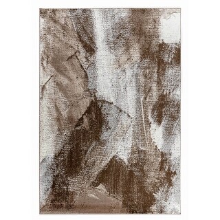 8' X 11' Brown Abstract Area Rug - 3'6" - Bed Bath & Beyond - 39616870