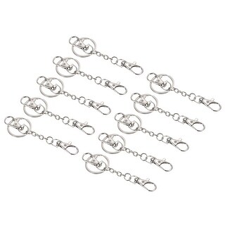 10pcs Key Chain for Keys, Metal Keyring Dual Snap Hooks Keychain ...