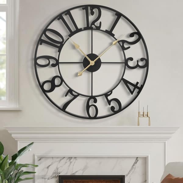 retro black wall clock