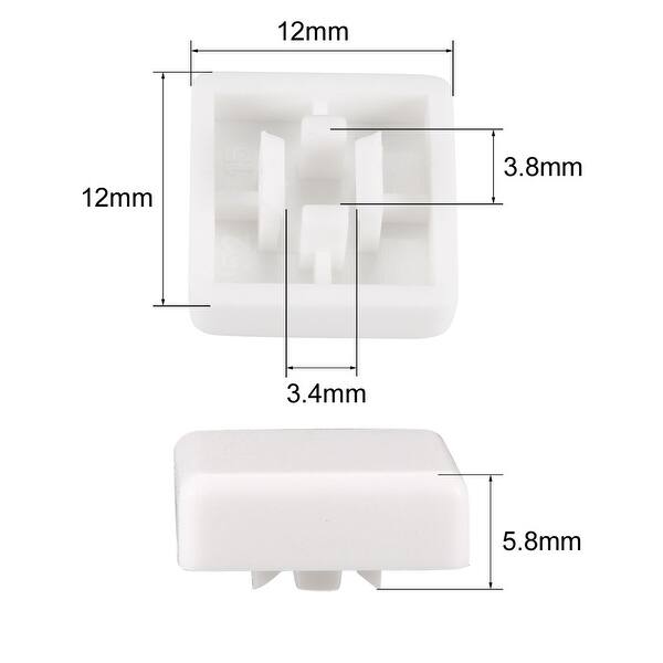 20Pcs 12x12mm Pushbutton Switch Caps Cover for 12x12x7.3mm Tact Switch - White - 12x12 - Bed ...
