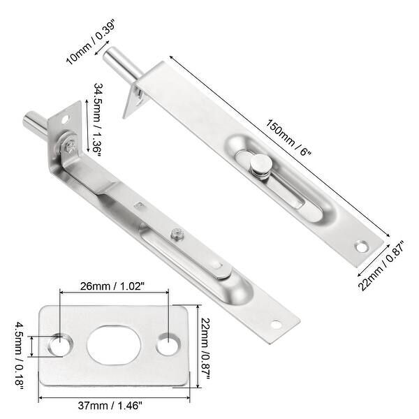 flat sliding bolt lock