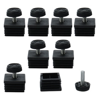 Furniture Glide Leveling Feet 40x40mm Square Tube Inserts Kit 8 Sets ...