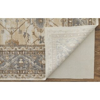 HomeRoots 12' X 15' Tan Ivory And Gray Power Loom Area Rug - 180 - Bed ...