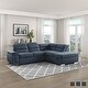 Fremont & Park Voclain Microfiber Sectional Sofa with Pull-Out Bed and ...