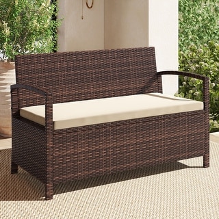 Costway 42 Gallon Deck Box with Seating for Garden Tools and Pool - 24 ...