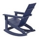 Modern 2-Slat Adirondack Poly Resin Rocking Chair for Indoor/Outdoor ...