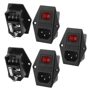 AC 250V 10A IEC320 C14 Inlet Panel Mount 3P Power Socket w Fuse Holder ...