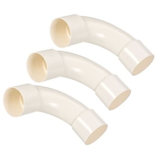 PVC Water Pipe Elbow Fitting 50mm ID 200mm Length Tube Adapter, White ...