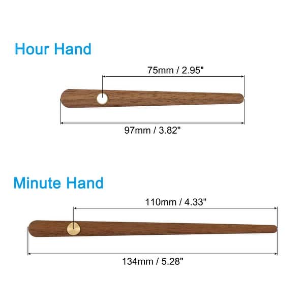 Clock Hands Kit, 5 Set Wooden Mechanism Clock Hand Parts for Clock, B1 ...
