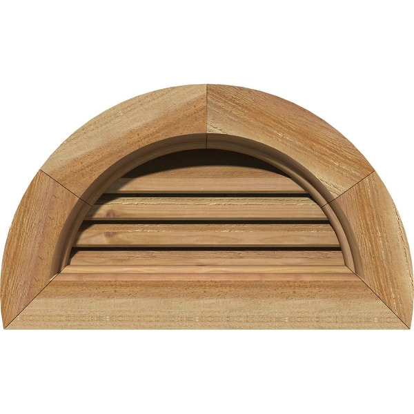 Functional Recessed Mounted Half Round Gable Vent, Unfinished - Bed ...