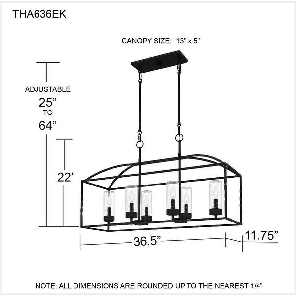 Thatcher 6-Light Earth Black Island Light - Bed Bath & Beyond - 40459855