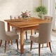 39.4 Inches Square 2-4 People Dining Table with Solid Wood Legs for ...