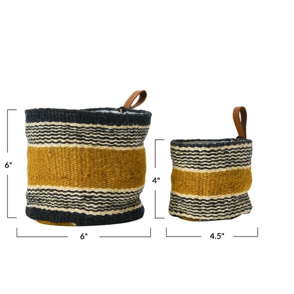 Woven Jute Baskets with Liner - Bed Bath & Beyond - 36968451