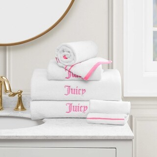 Juicy Couture Neon Border Bath Towels 6-Piece 2 Bath towels 2 Hand ...