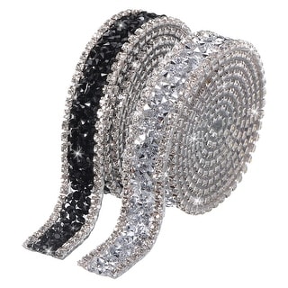 2 Roll 1 Yard 15mm Crystal Rhinestone Diamond Hotfix Ribbon - Bed Bath ...