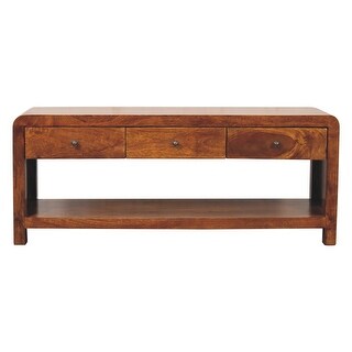 Solid Wood Aspen Media Unit in Chestnut Finish for 59" TVs - Bed Bath ...