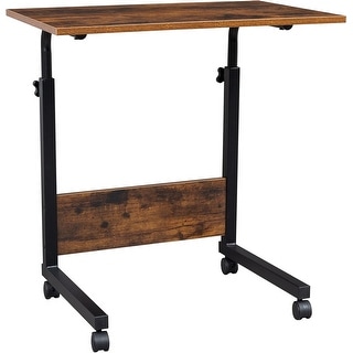 Adjustable Rolling Sofa Side Table, Slide-Under Couch Desk for Bed or ...