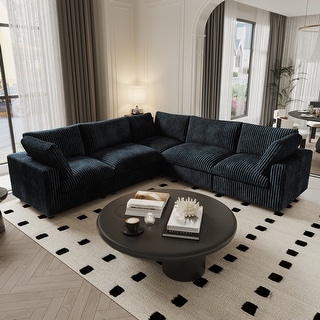 Modular Sectional Couch, Convertible V Shaped Sofa for Living Room ...