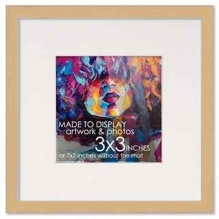 3x3 In Natural Frame Matted for 3x3 In Picture or 7x7 Art Poster - Bed ...