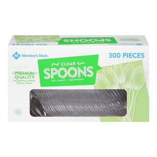 Member's Mark Clear Plastic Spoons, Heavyweight (300 Count) - M - Bed ...