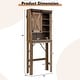 Over The Toilet Storage Cabinet, Freestanding Toilet Rack with Door ...
