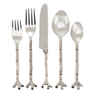 Flatware Set With Twig Design (Set of 5) - Bed Bath & Beyond - 32182010