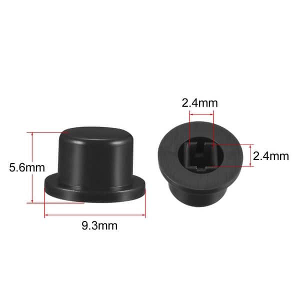 20Pcs 9.3x5.6mm Pushbutton Switch Caps Cover Black for 6x6x7.3mm Tact ...