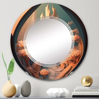Designart 'Futuristic Designs V' Printed City Futuristic Wall Mirror ...