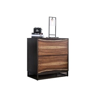 Small Chest with 2 Drawers and 2 Doors in Dark Walnut - Bed Bath ...