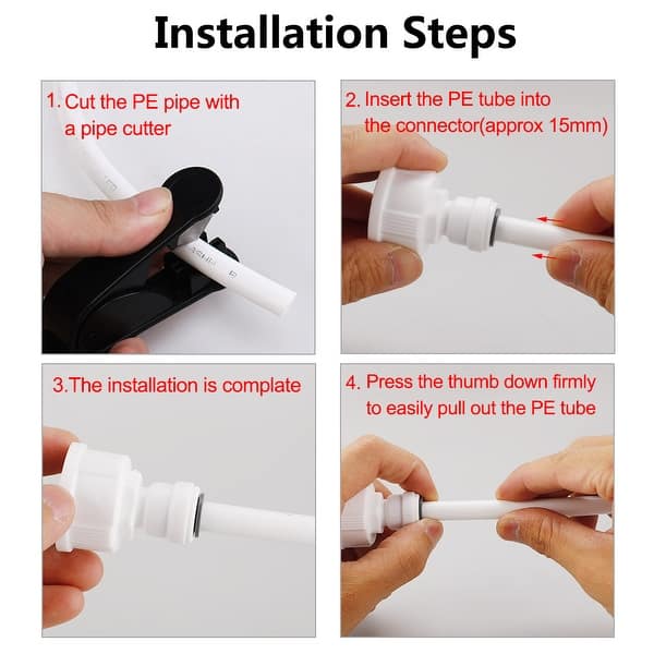 3/4 Inch BSP Female to 3/8 Inch OD Straight Quick Connect Water Tube ...