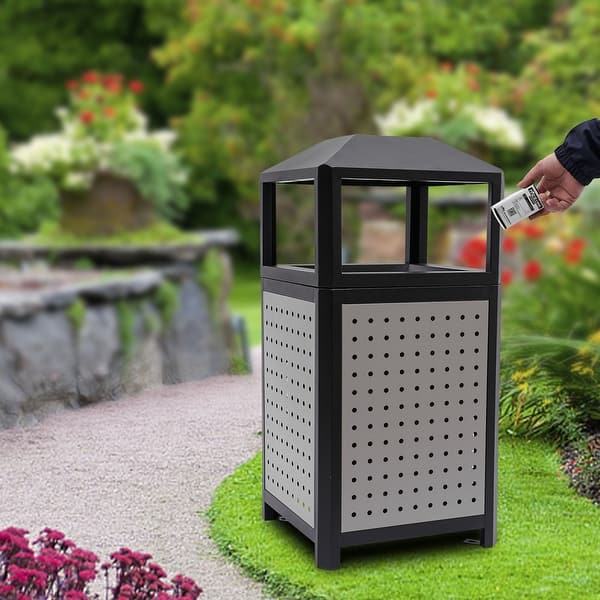 Outdoor 38 Gallon Garbage Trash Waste Waste Container - Bed Bath ...