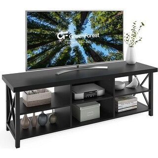 TV Stand for TV up to 55 inches Entertainment Center with 6 Storage ...