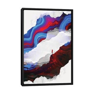 iCanvas "Blue Waves Of Isolation" by Stoian Hitrov Framed Canvas Print ...