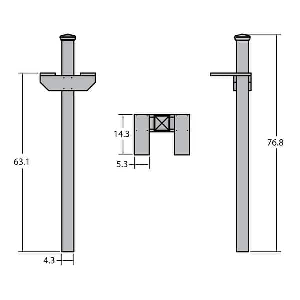 HIGHWOOD Hazelton Double-Sided Mailbox Post - Bed Bath & Beyond - 39423462