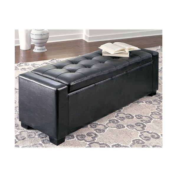 Ashley B010-209 Benches Upholstered Storage Bench - Bed Bath & Beyond ...