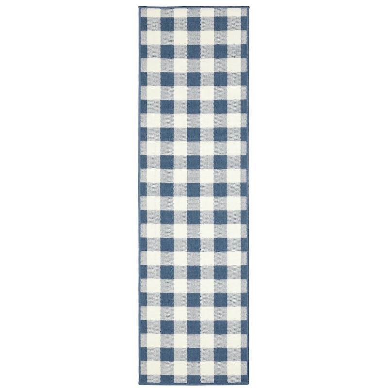Style Haven Gingham Check Indoor/Outdoor Area Rug.. - Overstock - 21715553