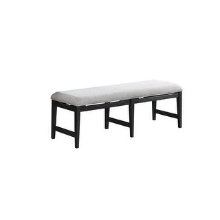Modern Black Bedroom Bench with Upholstered Cushion, Plush Foam Seat ...