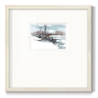 Winter Stream Watercolor IIPremium Framed Print - Bed Bath & Beyond ...