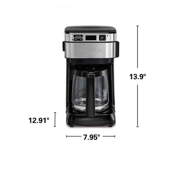 Programmable Coffee Maker, 12 Cups, Pause And Serve, 3 Brewing Options ...