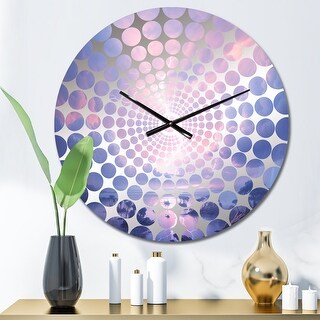 Designart "Kawaii Lightning Landscape" Pink Lightning Clocks ...