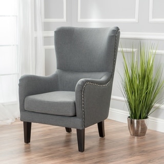 High Back Rivet Chair, Living Room Armchair Study Office Chair Fabric ...