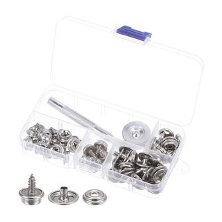 20 Sets Screw Snap Kit 10mm Stainless Steel Snaps Button with Tool ...