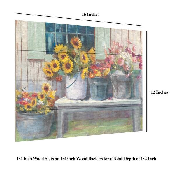 Carol Rowan 'Green Bench Bright' Wood Slat Art - Multi - Bed Bath ...