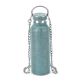 Rhinestone Crystal Double Walled Stainless Steel Water Bottle with ...