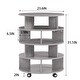 Round pushable wooden shoe cabinet on wheels for 16-20 pairs of shoes ...