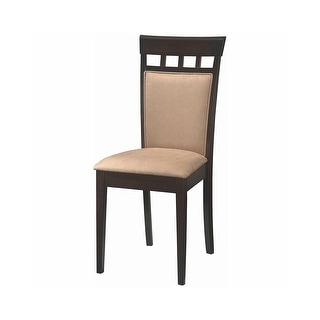 Upholstered Dining Side Chair Cappuccino and Tan - 17x38 - Bed Bath ...