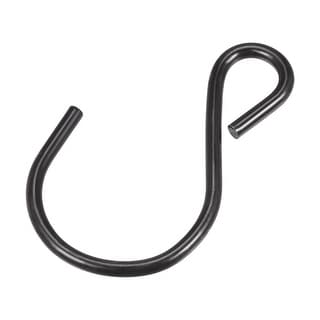 30pcs S Hooks 1.8 x 1.1 Inch Indoor Outdoor S Shaped Hanger Black - Bed ...