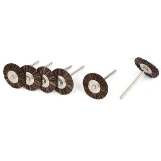 25mm Dia Bristle Head Buffing Polishing Wheel Brush 6Pcs - Brown,Silver ...